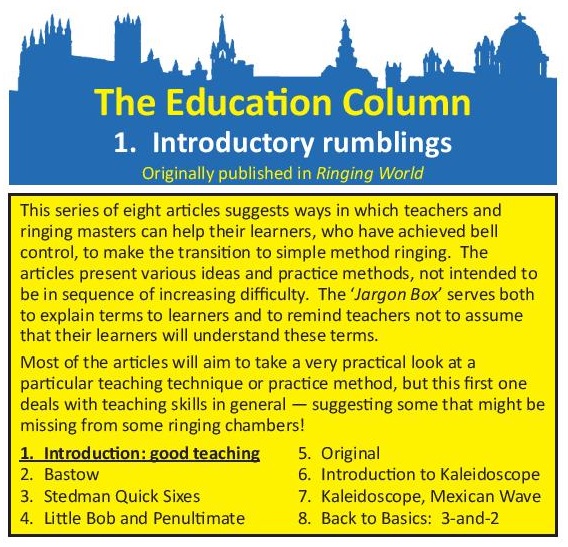 The Education Column – CCCBR